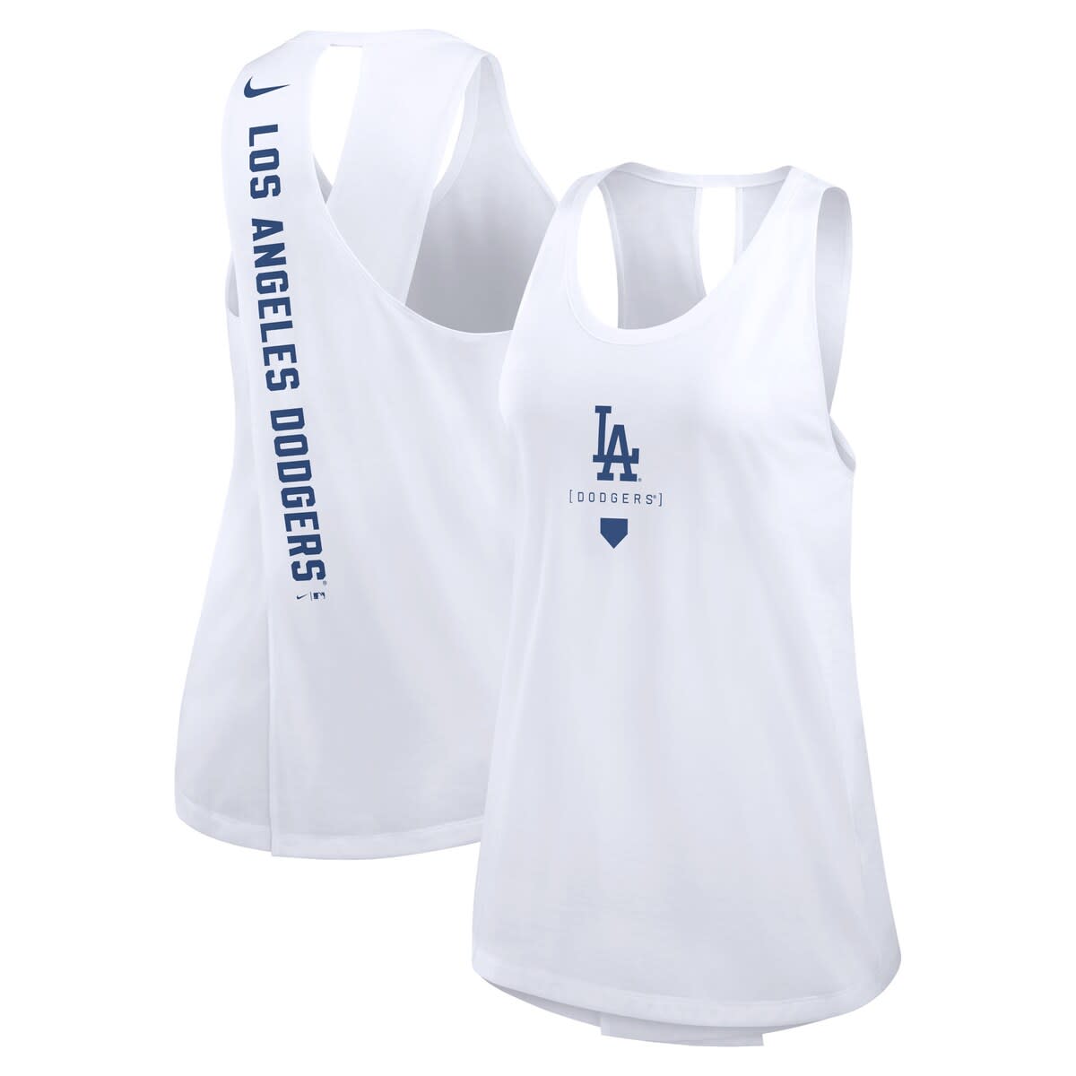Nike Women's Nike White Los Angeles Dodgers Team Crossback Tank Top ...