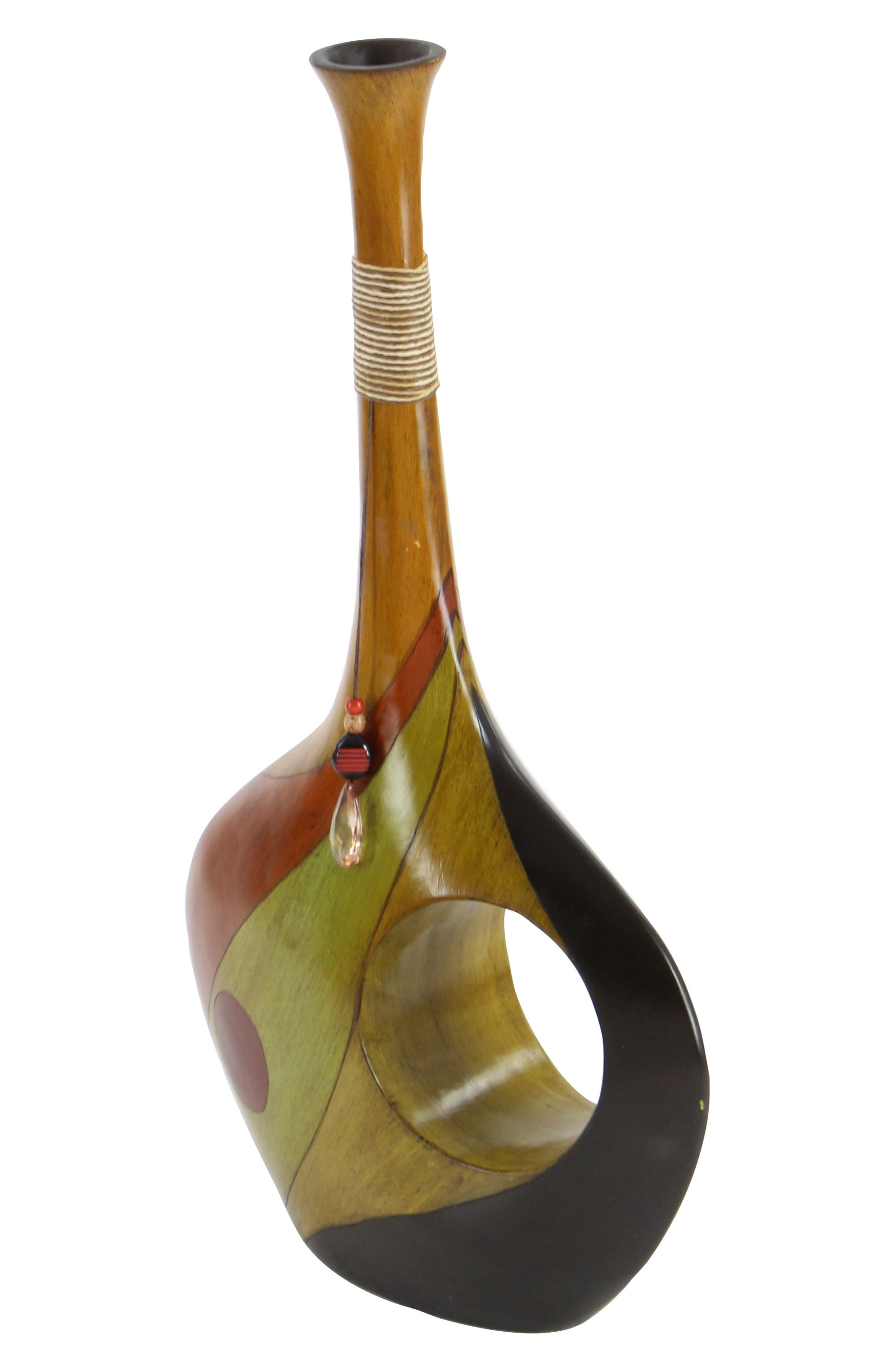 UMA Multi Colored Polystone Vase with Crystal Accent | Nordstromrack