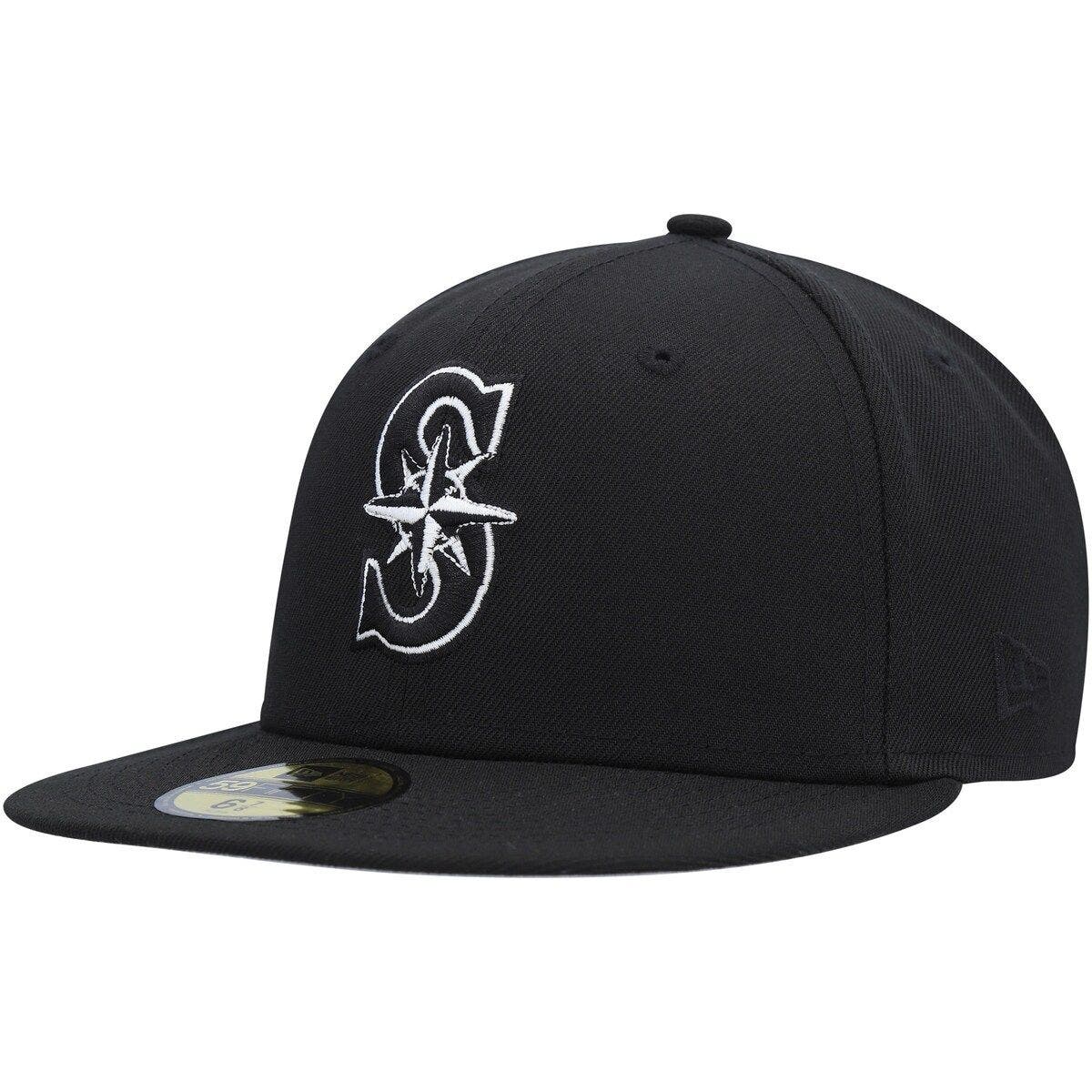 New Era Men's New Era Seattle Mariners Black on Black Dub 59FIFTY ...