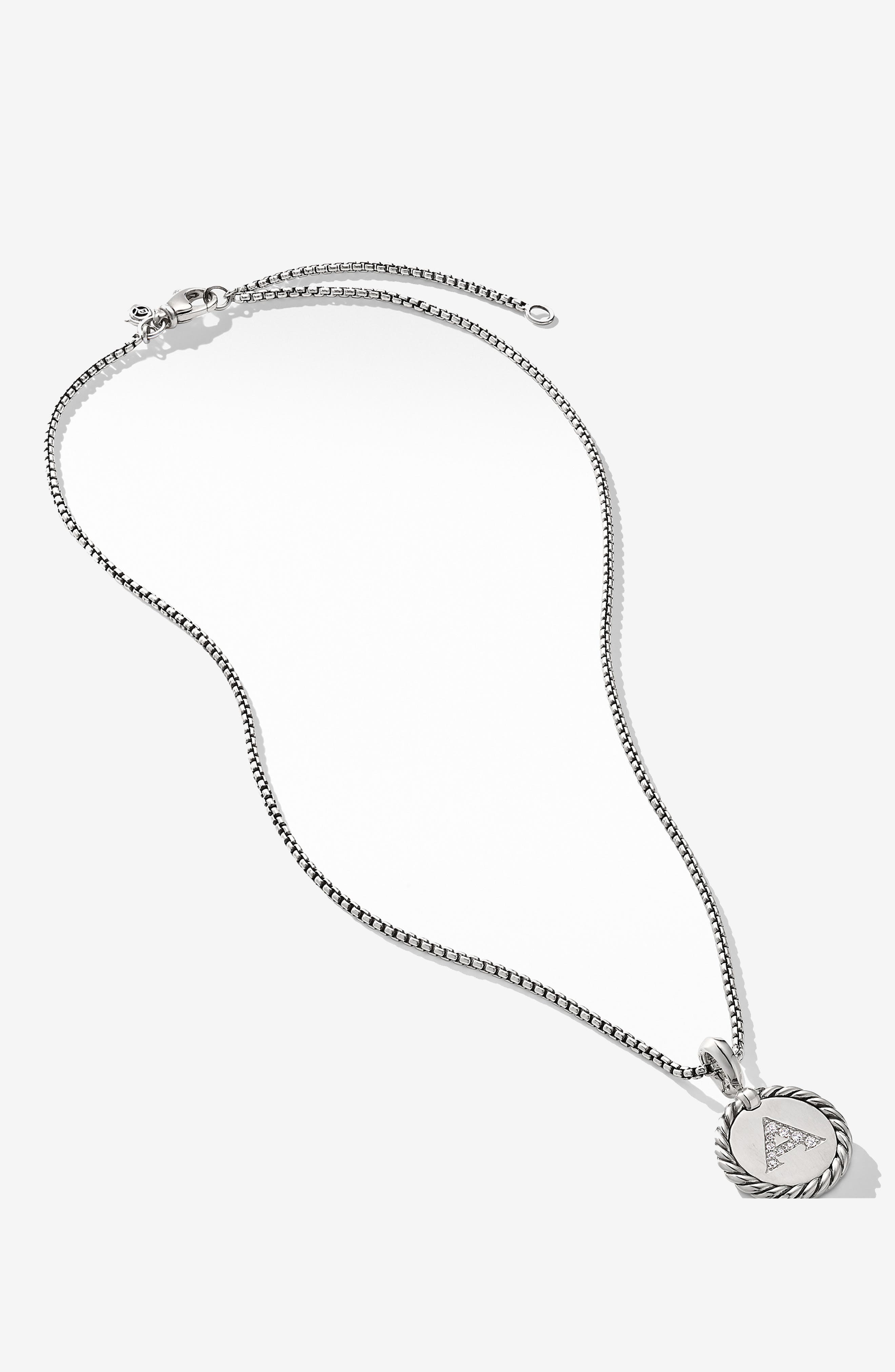 David Yurman Initial Charm Necklace with Diamonds | Nordstrom