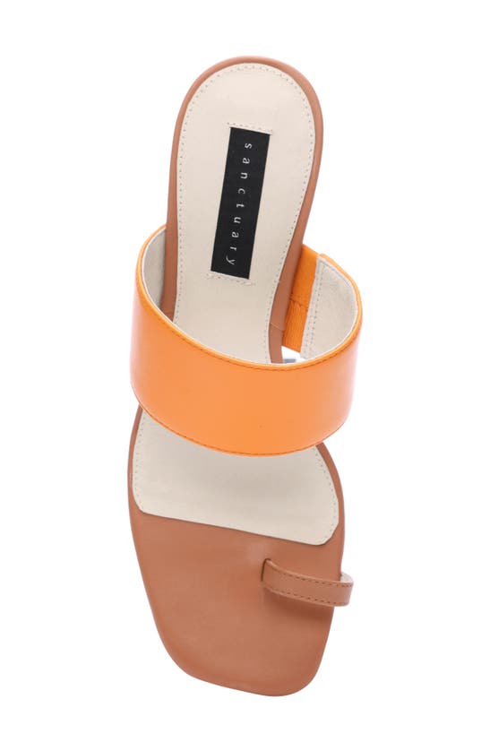 Sanctuary Bold Toe Loop Slide Sandal In Mango Lion | ModeSens