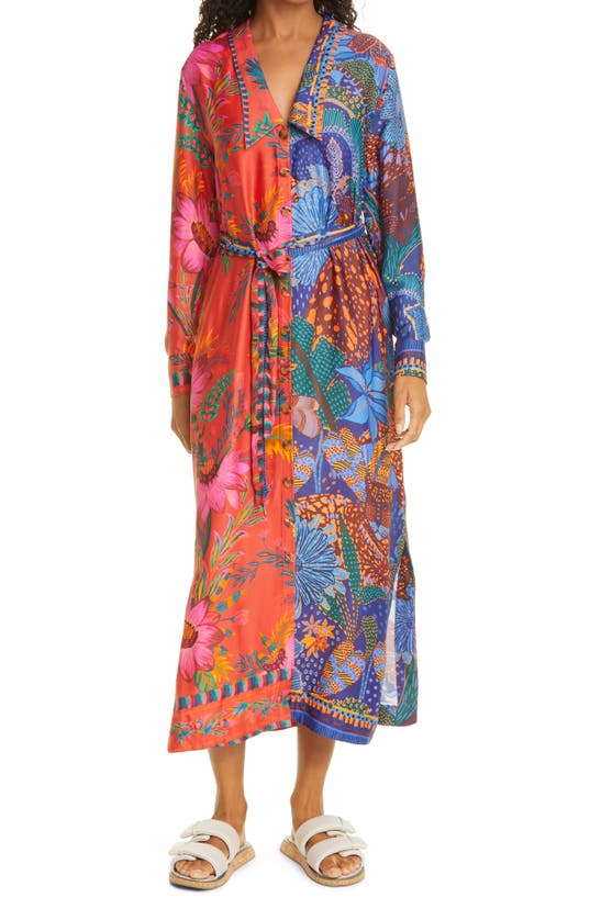 Farm Rio Mixed Print Maxi Dress In Multi | ModeSens