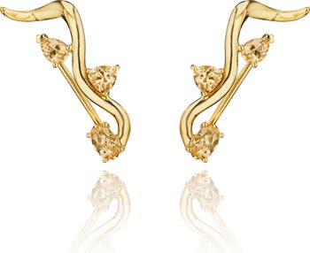 Hueb Mirage Orange Sapphire Ear Climbers | Nordstrom