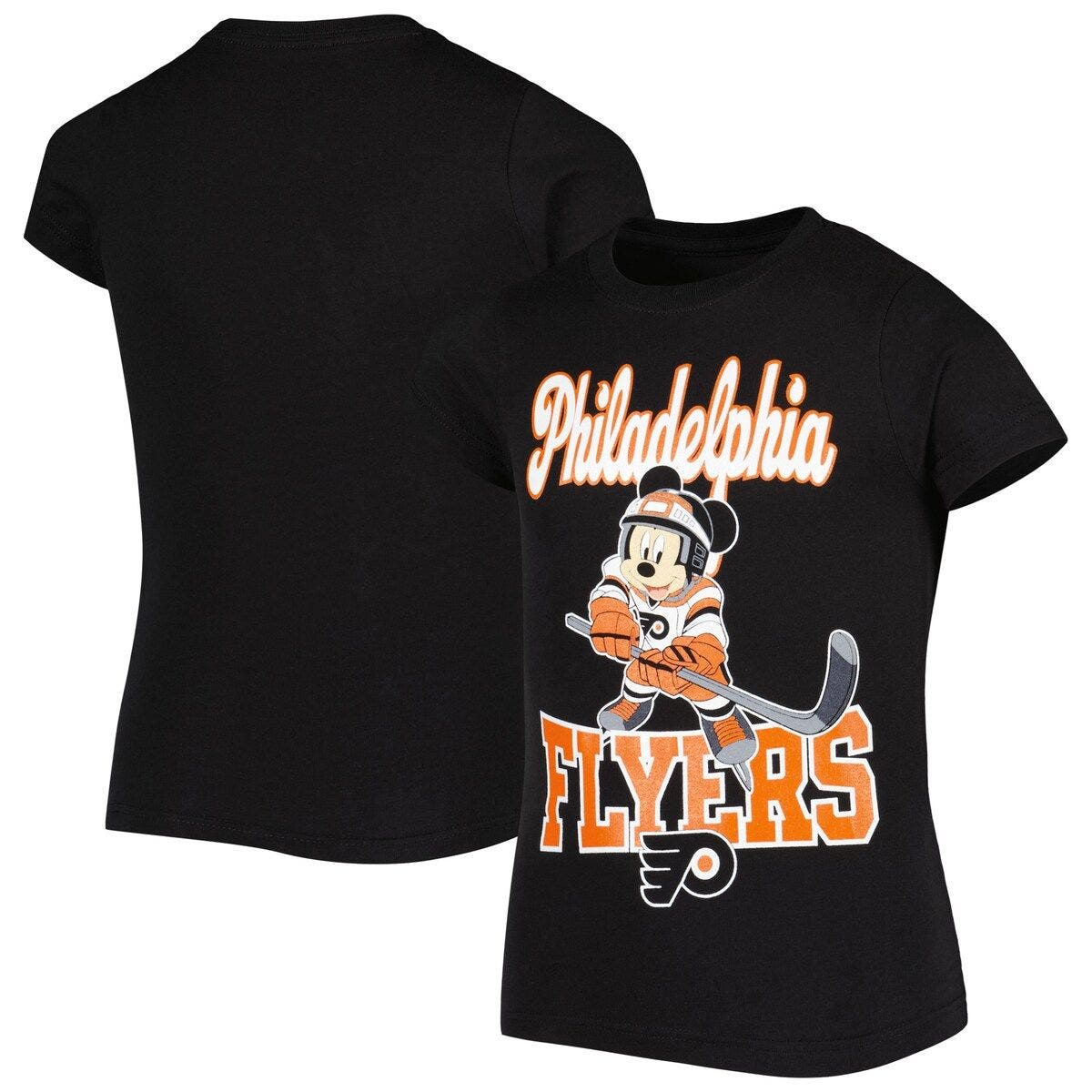 Outerstuff Girls Youth Black Philadelphia Flyers Mickey Mouse Go Team ...