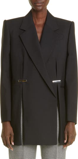 Alexander McQueen Slit Wool & Mohair Jacket | Nordstrom