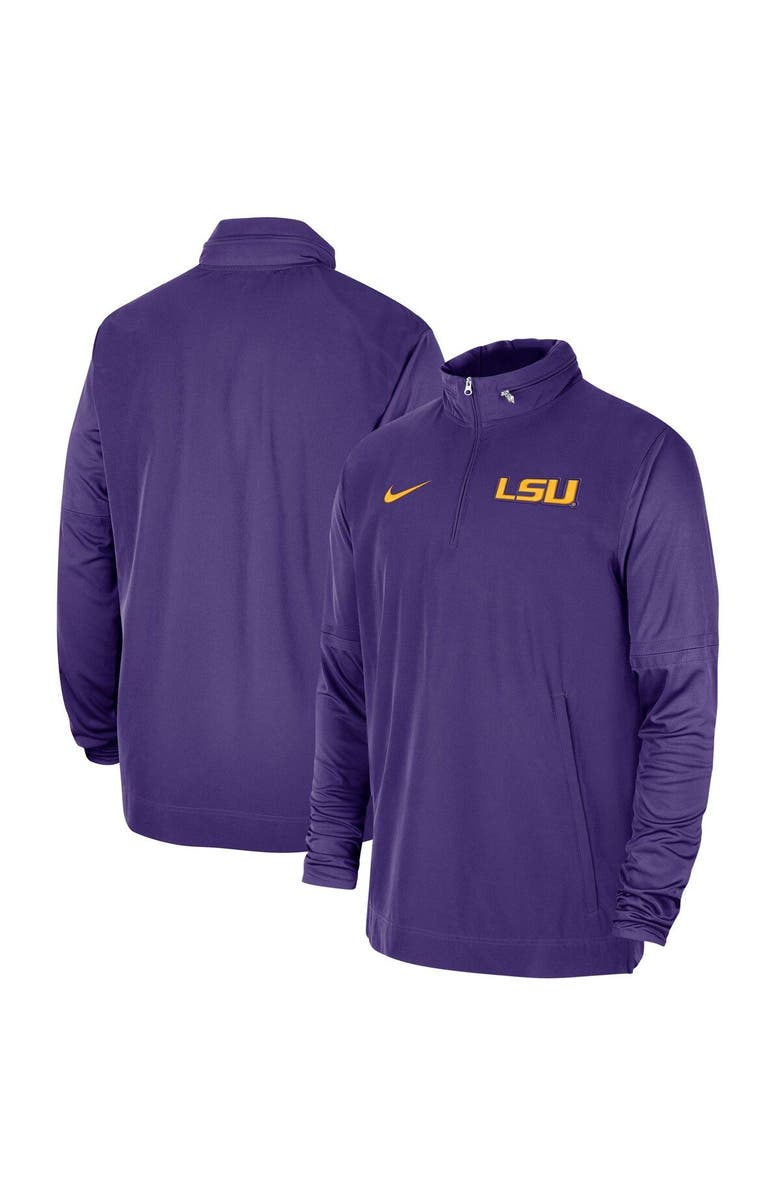 Nike Men's Nike Purple LSU Tigers 2023 Coach Half-Zip Hooded Jacket ...