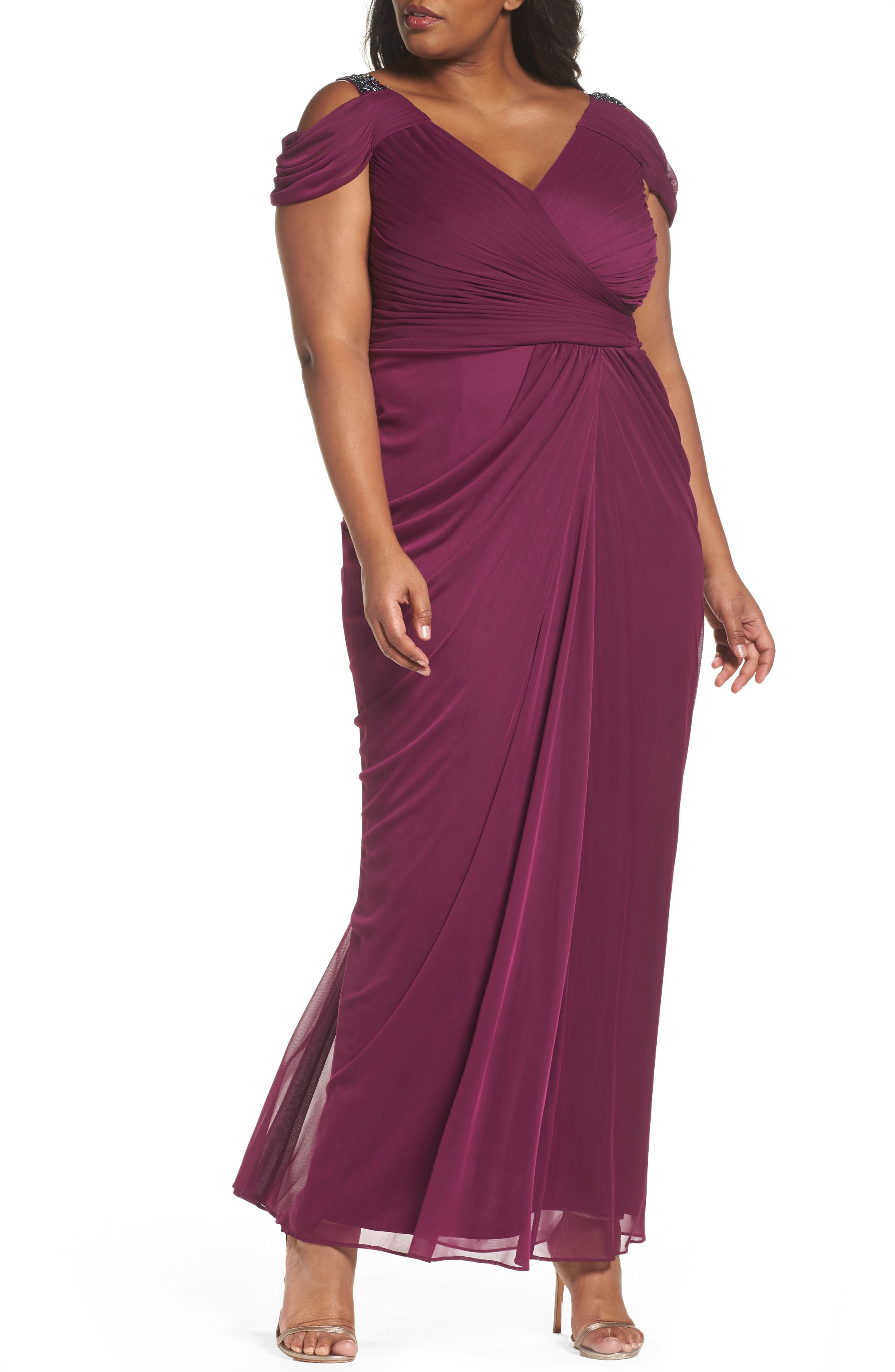 Adrianna Papell Cold Shoulder Gown Plus Size Nordstrom