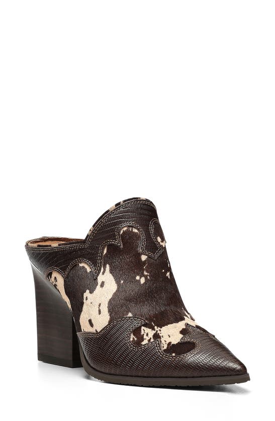 Donald Pliner Nisha Genuine Calf Hair Mule In Dark Brown | ModeSens