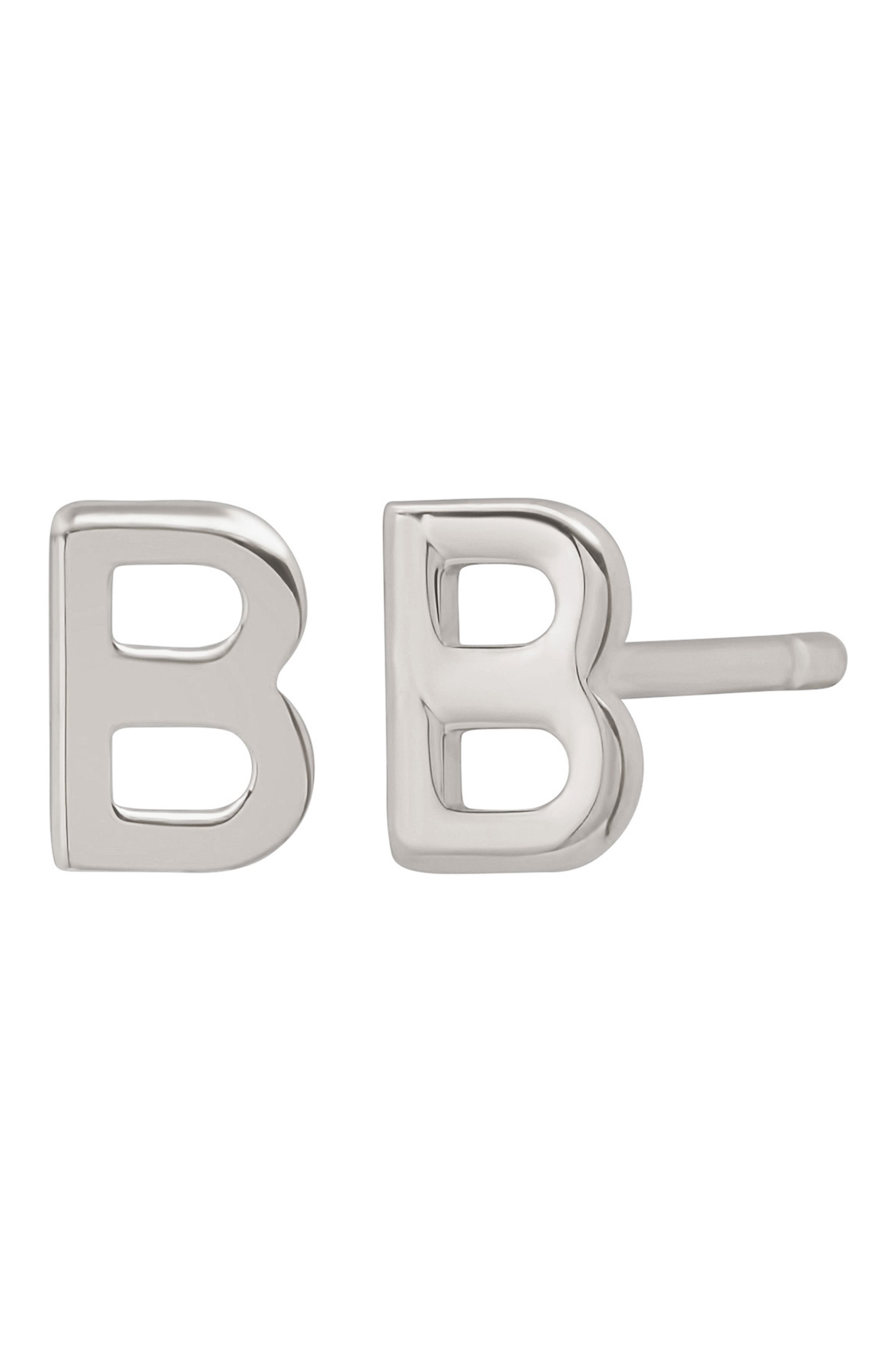 BYCHARI Small Initial Stud Earrings | Nordstrom