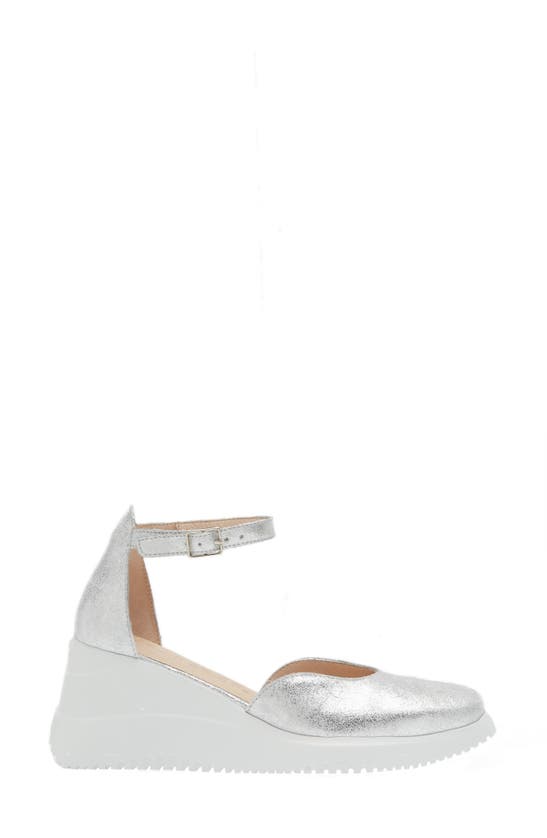 Wonders Metallic Wedge Sandal In Silver | ModeSens