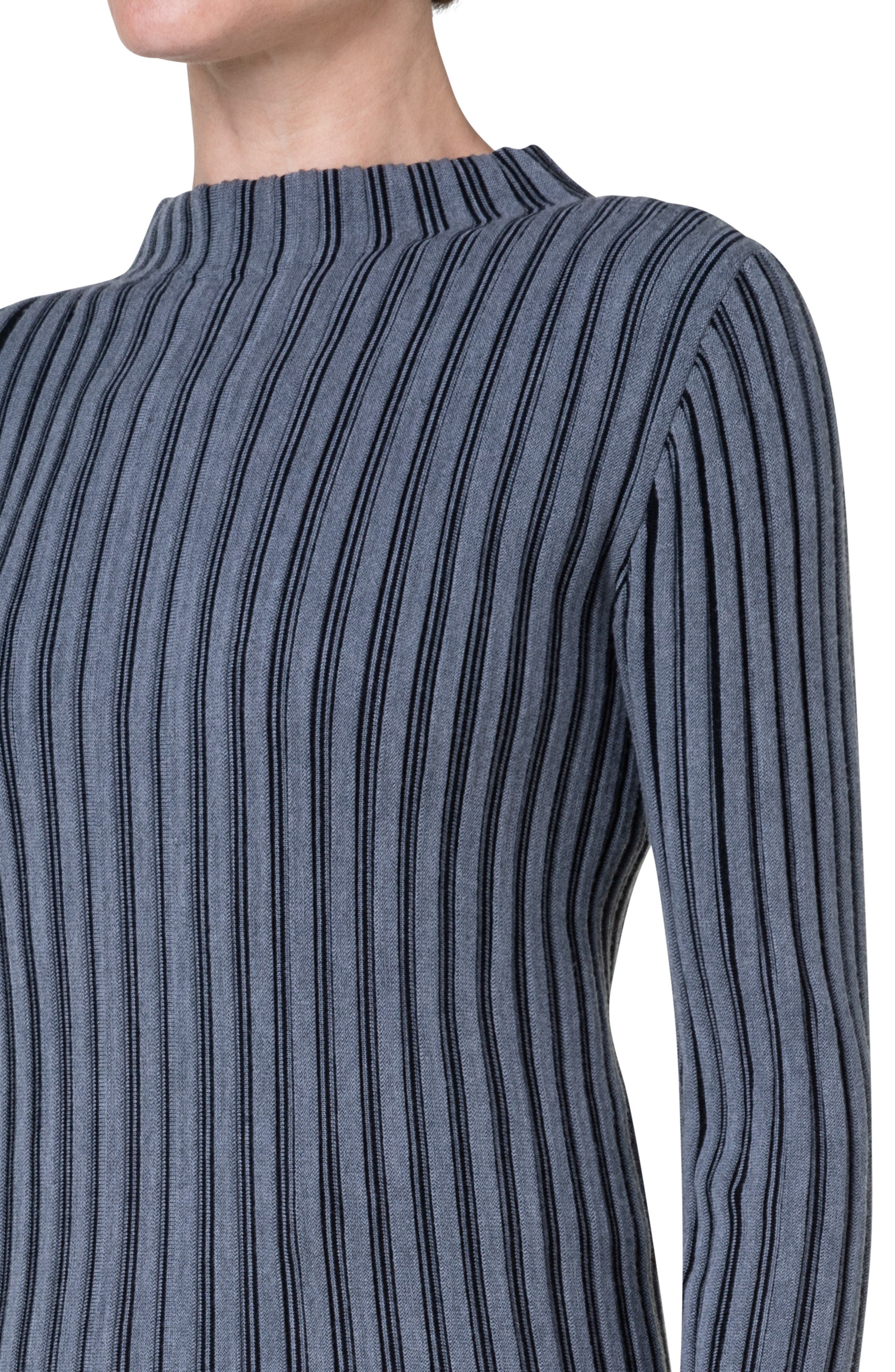 Akris punto Vertical Stripe Wool Milano Stitch Sweater | Nordstrom