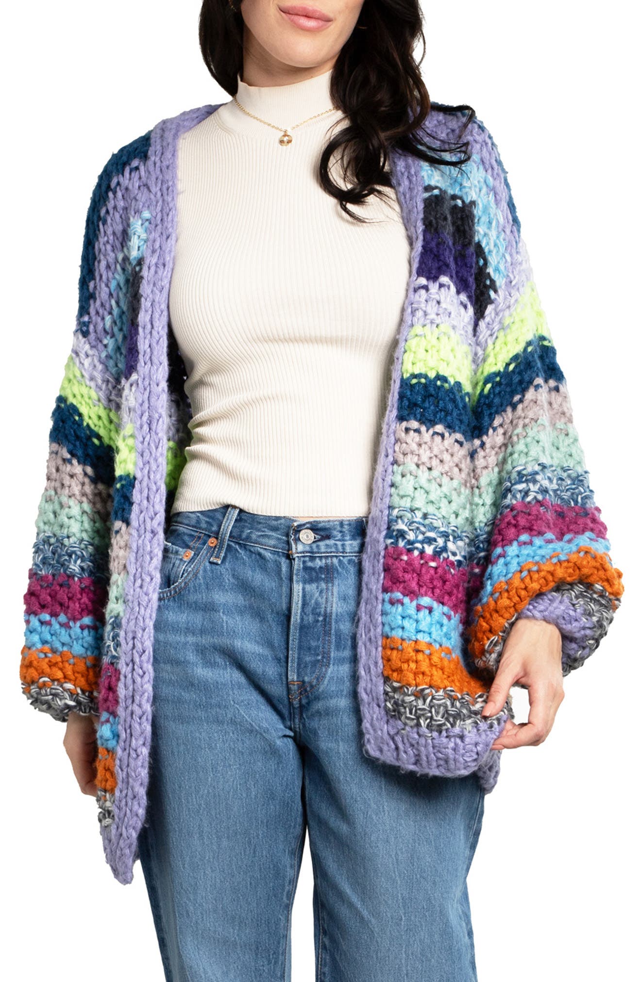 SAACHI Stripe Cardigan | Nordstromrack