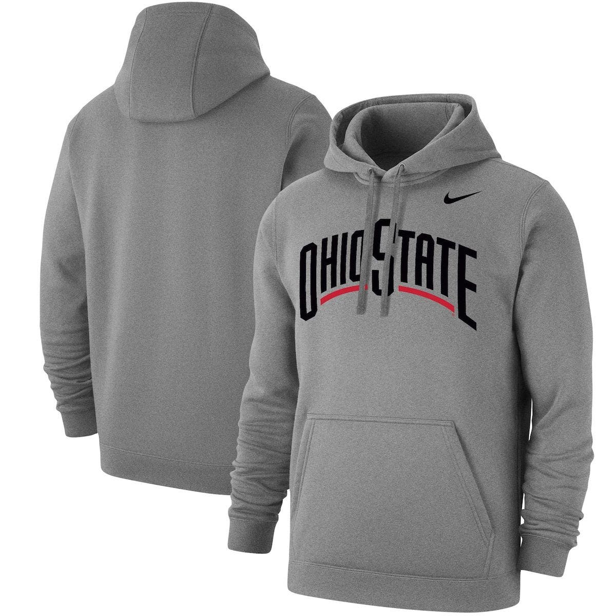 Nike Men's Nike Heather Gray Ohio State Buckeyes Wordmark Logo Club ...