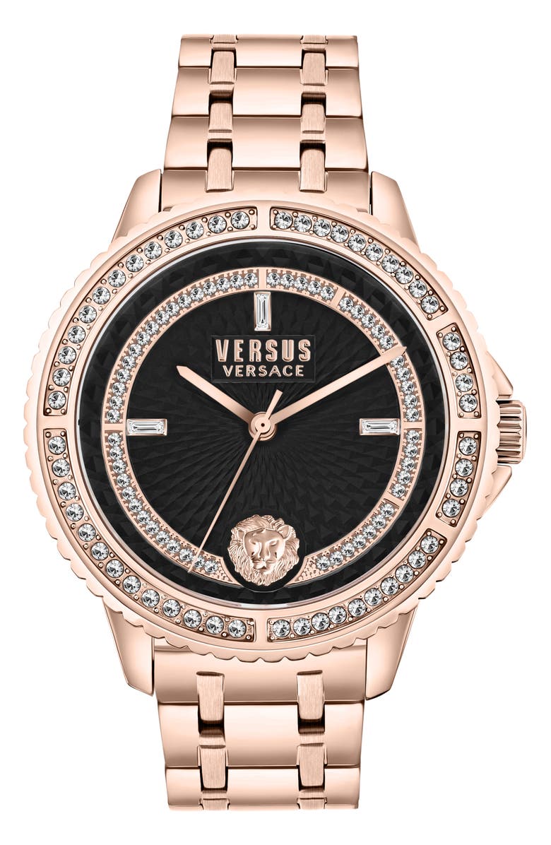 VERSUS Versace Montorgueil Swarovski Crystal Embellished Bracelet Watch ...