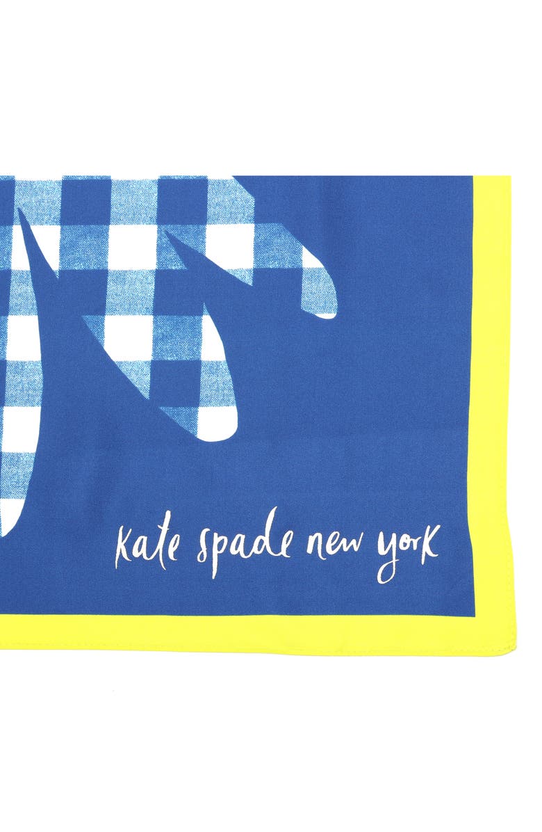 Kate Spade New York gingham daisy silk bandana | Nordstrom