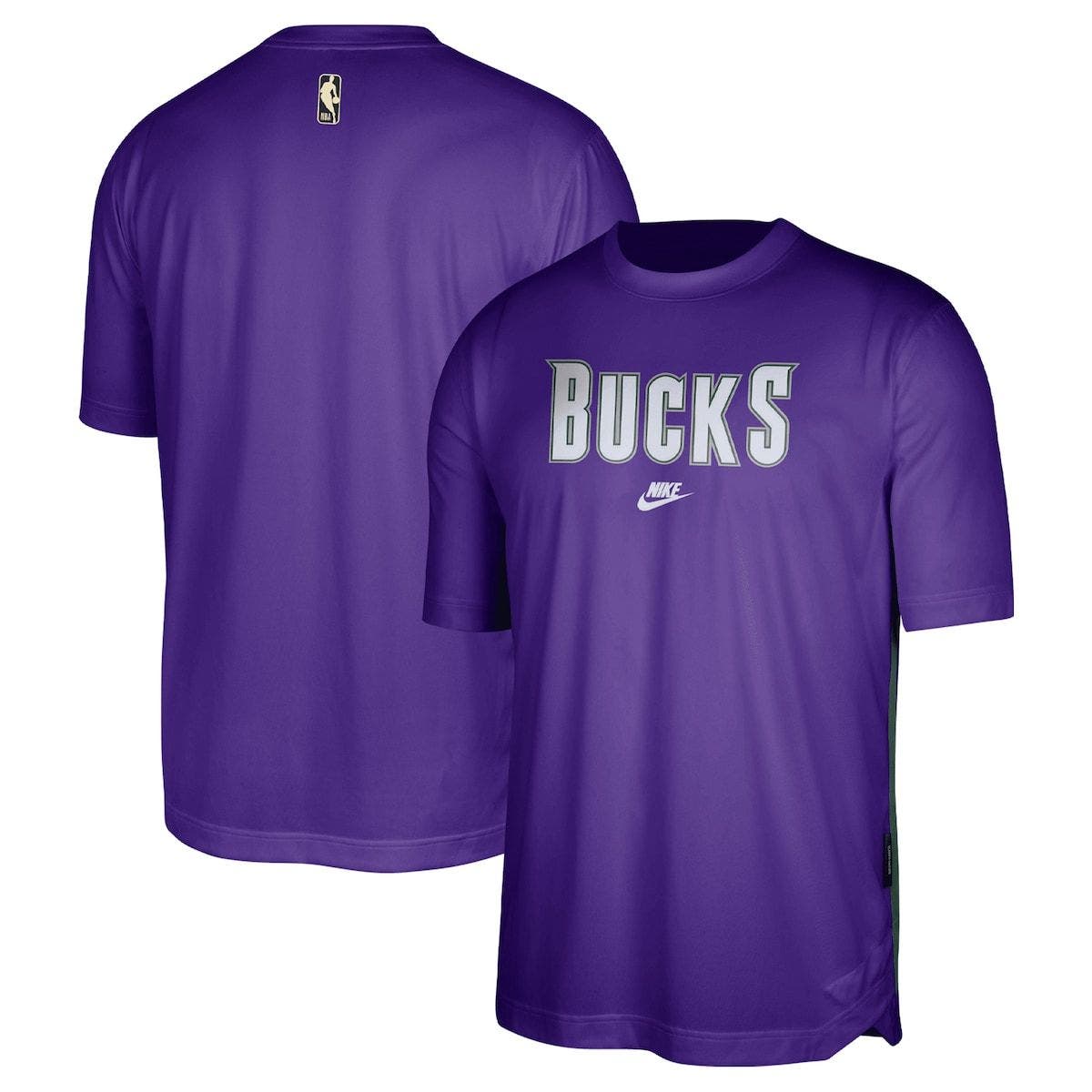 Nike Men's Nike Purple Milwaukee Bucks Hardwood Classics Pregame Warmup ...