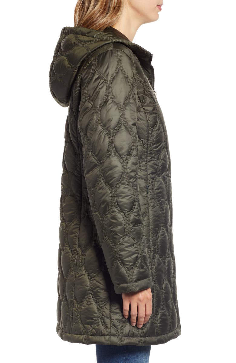 Gallery Quilted Water Resistant Coat | Nordstrom