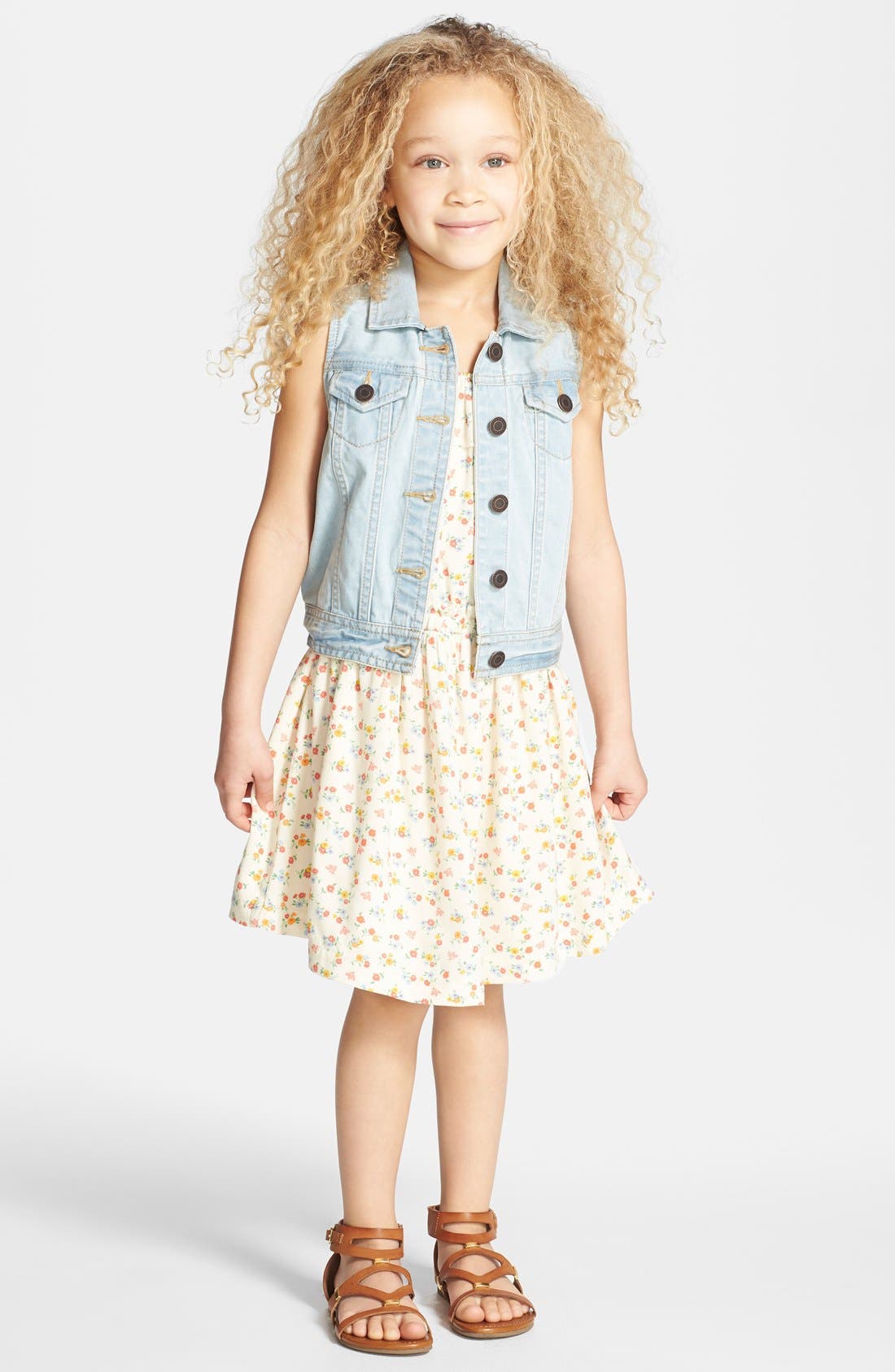 Tucker + Tate Lace & Denim Vest (Toddler Girls, Little Girls & Big ...