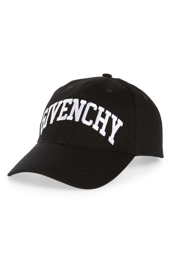 Givenchy Logo Embroidered Baseball Cap In Black | ModeSens