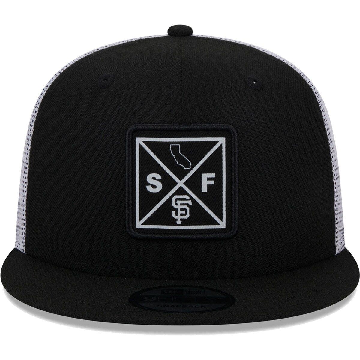 New Era Men's New Era Black San Francisco Giants Vert Squared Trucker ...