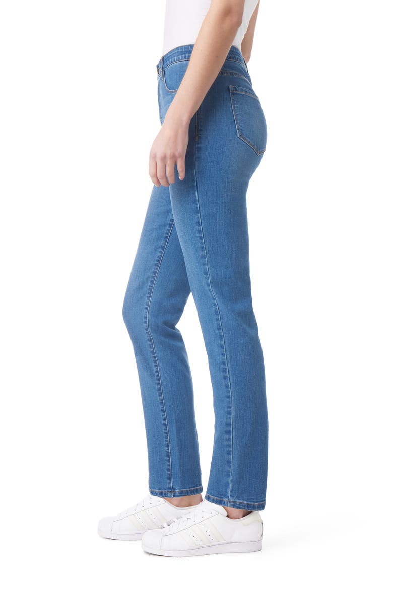 CURVE APPEAL Tummy Tucking High Rise Comfort Waist Straight Leg Jeans ...