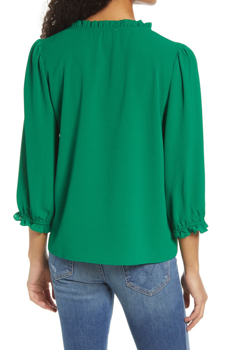 CeCe Ruffle V-Neck Blouse | Nordstrom