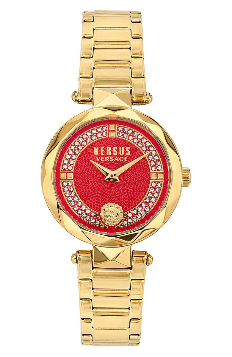 VERSUS Versace Covent Garden Crystal Embellished Bracelet Watch, 36mm | Nordstromrack