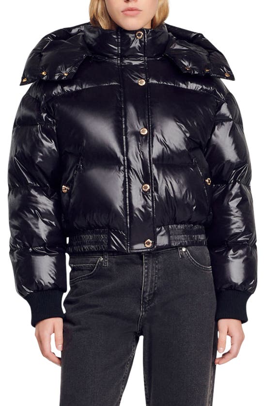 Sandro Lively Down Puffer Jacket In Black | ModeSens