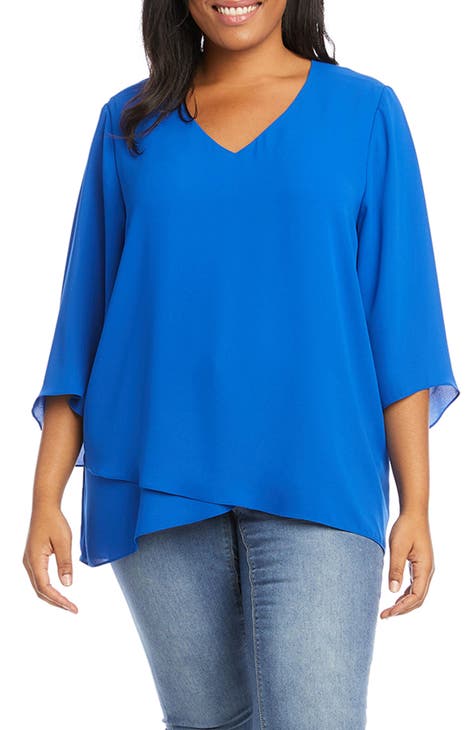 Blue Plus-Size Tops for Women | Nordstrom