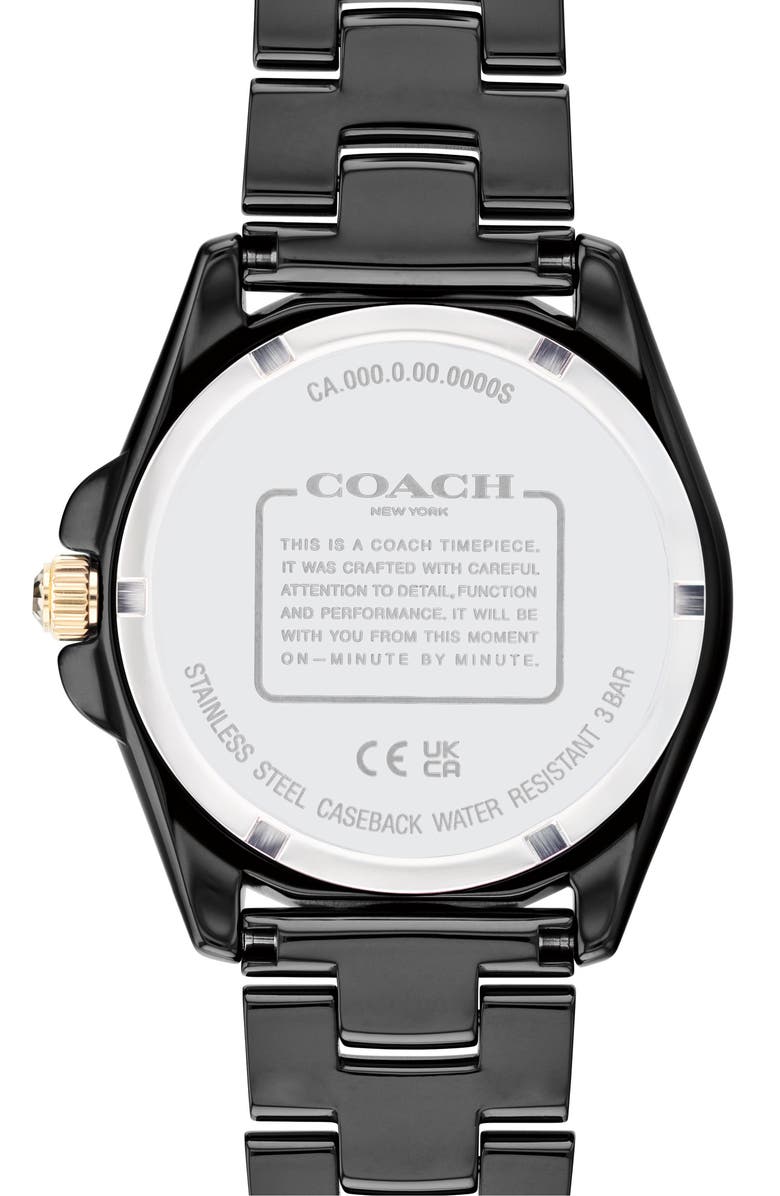 COACH Greyson Ceramic Bracelet Watch, 37mm | Nordstrom