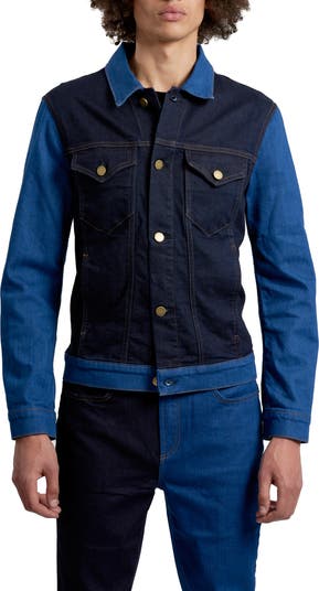 Monfrère Dean Two Tone Denim Trucker Jacket Nordstrom
