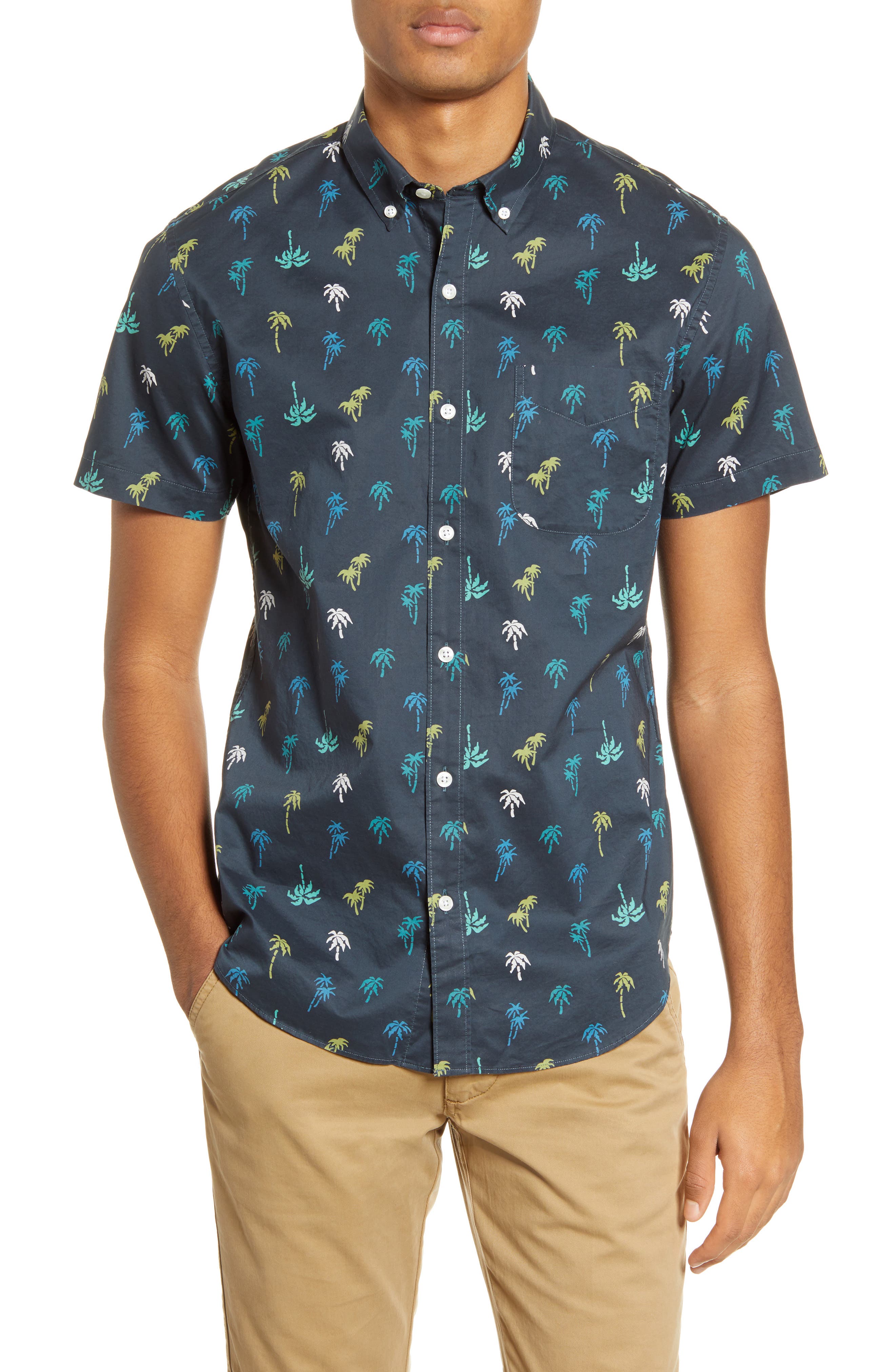 Bonobos Riviera Slim Fit Short Sleeve Button-Down Shirt | Nordstrom