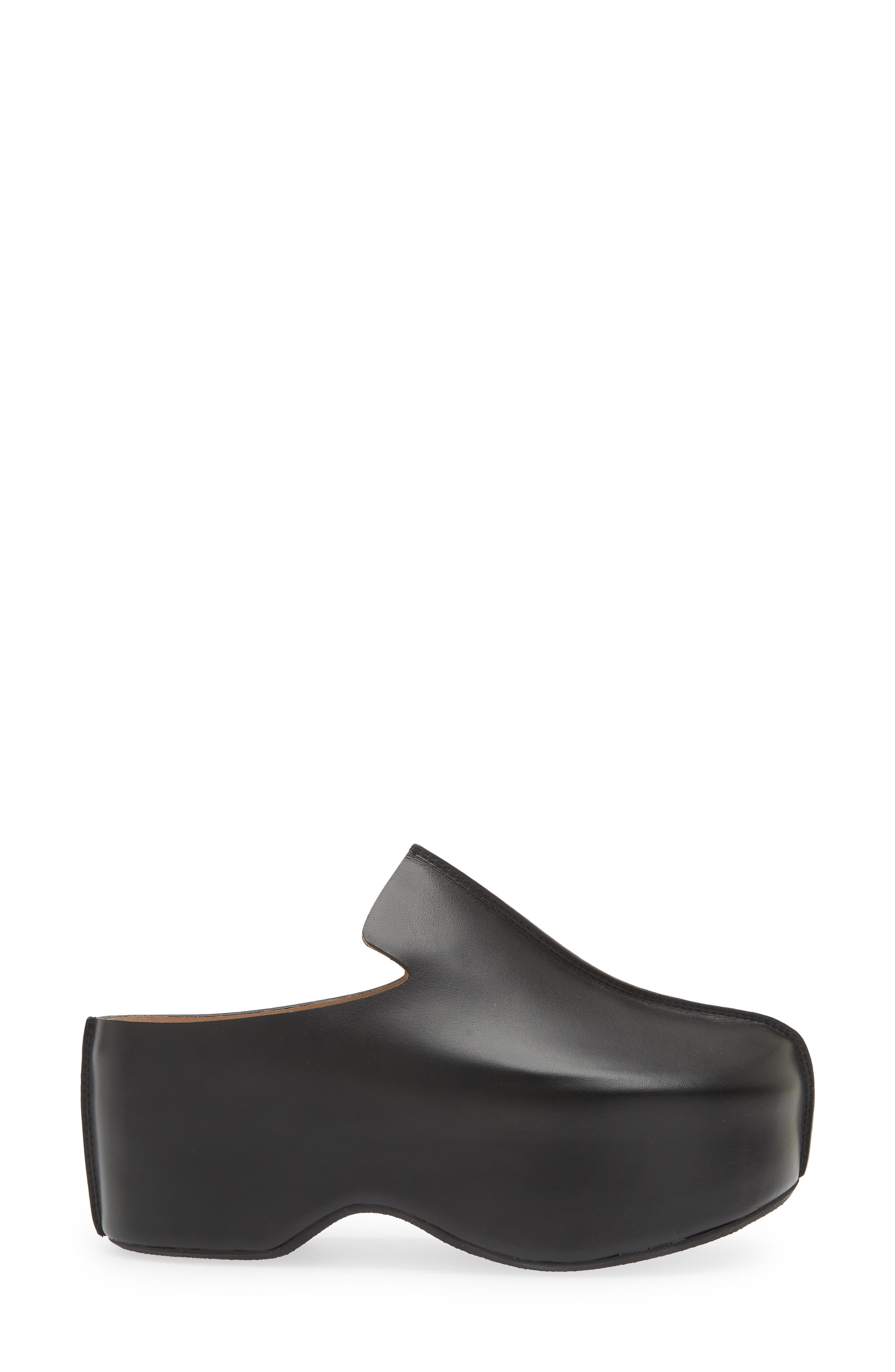 JW Anderson Leather Platform Clog in Black | Smart Closet