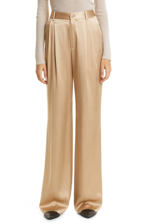 Women's 100% Silk Wide-Leg Pants | Nordstrom