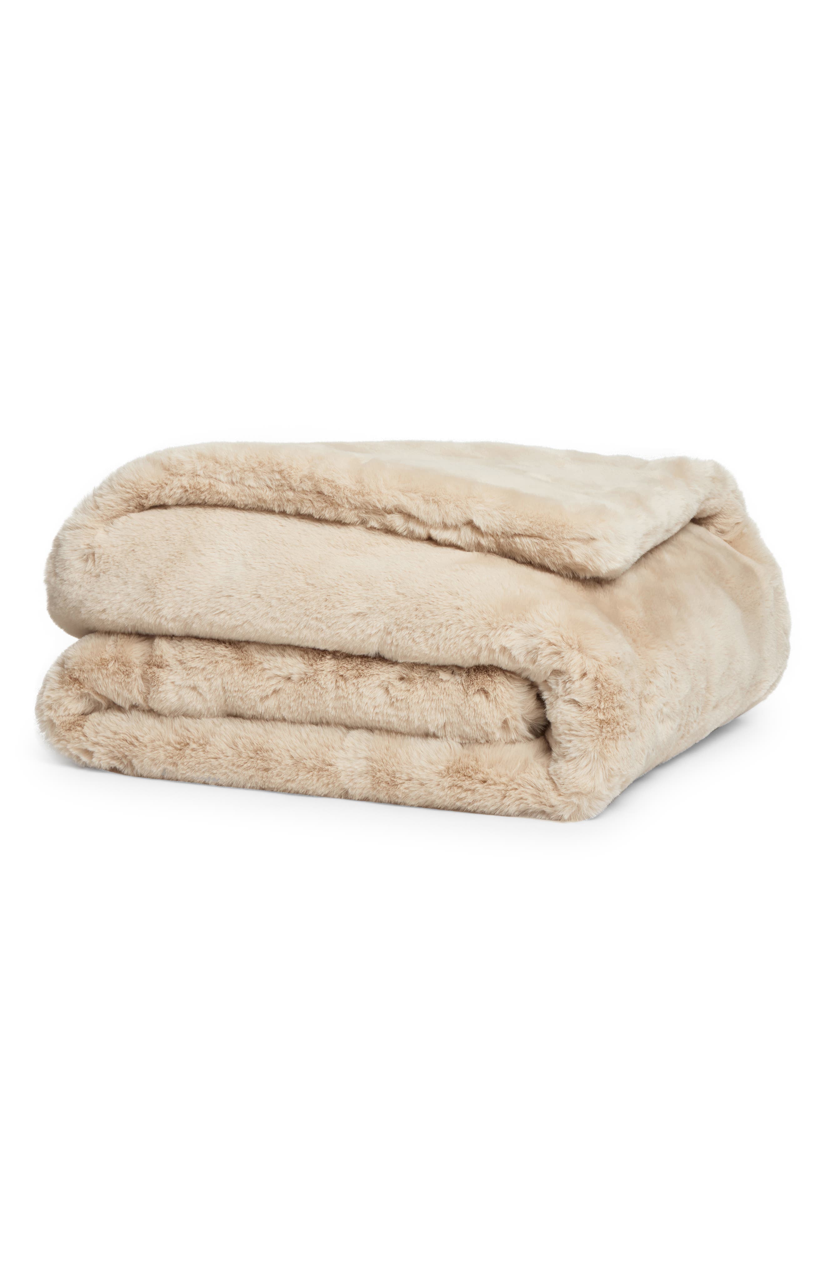 Apparis Shiloh Weighted Faux Fur Throw Blanket | Nordstrom