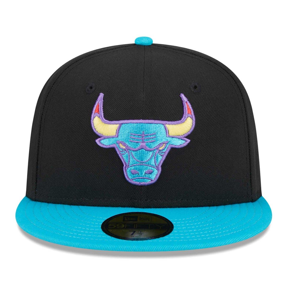 New Era Men's New Era Black/Turquoise Chicago Bulls Arcade Scheme ...