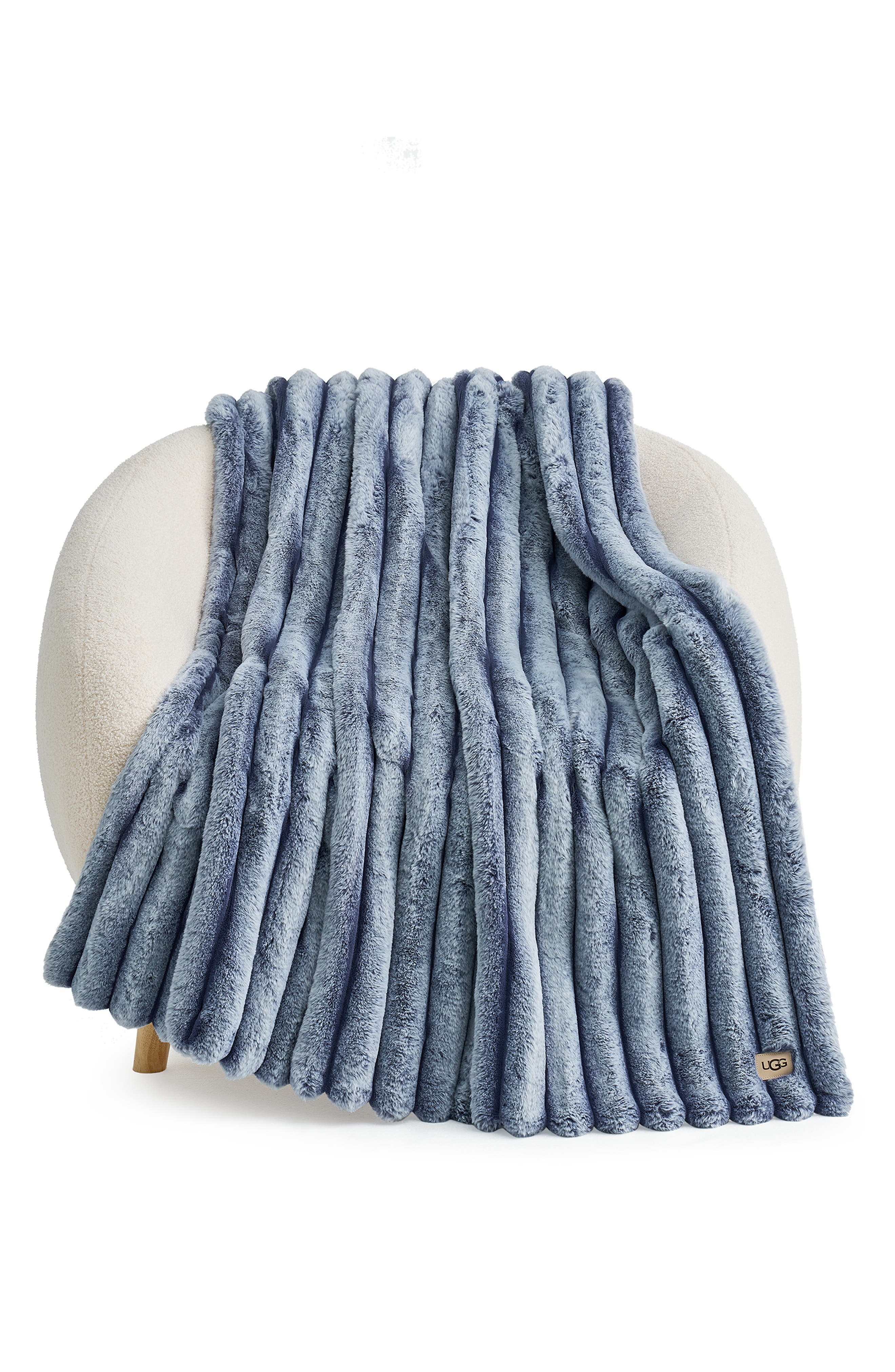 UGG® Channel Quilt Faux Fur Throw Blanket | Nordstrom