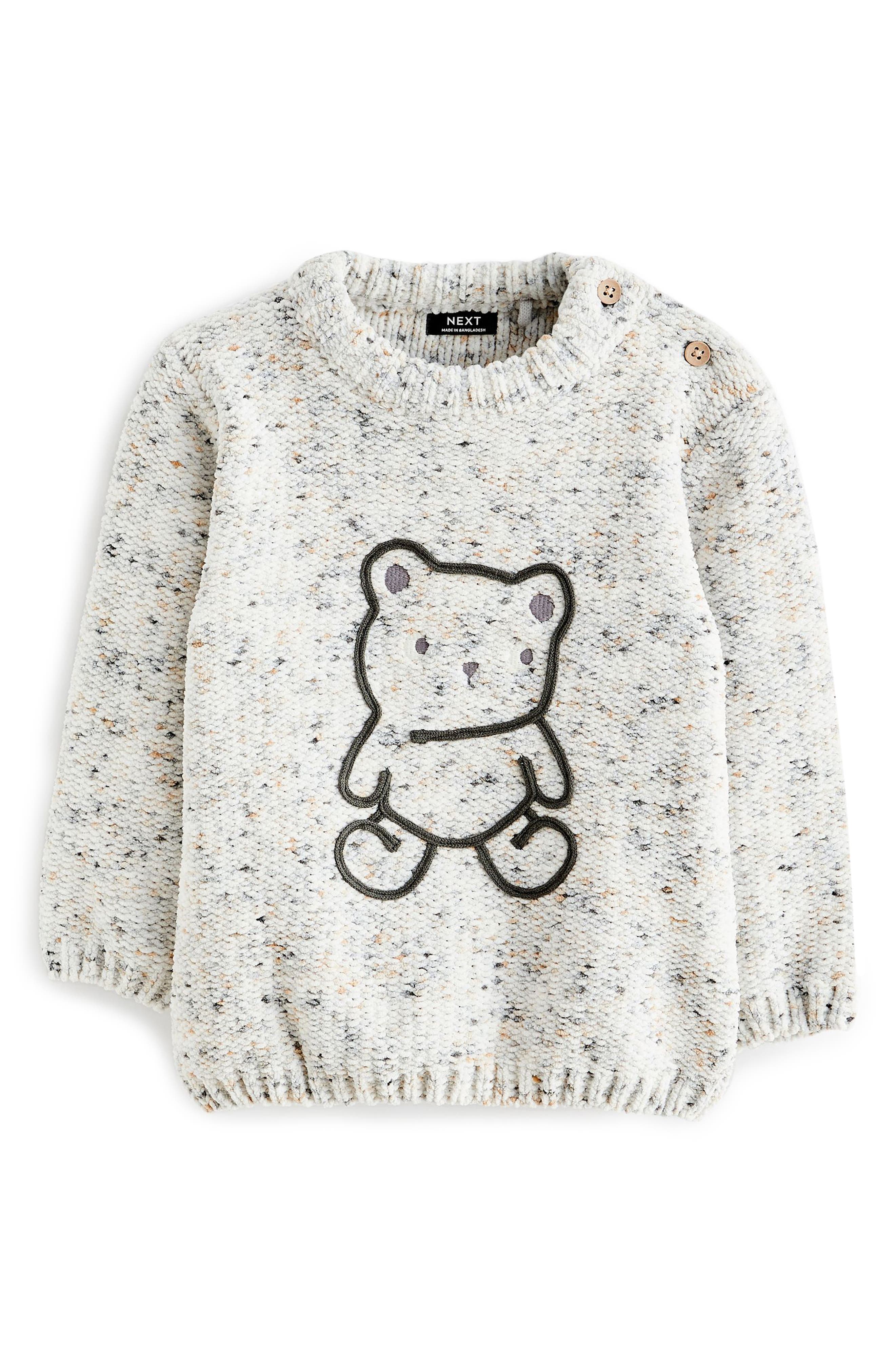NEXT Kids' Bear Marled Graphic Sweater | Nordstrom
