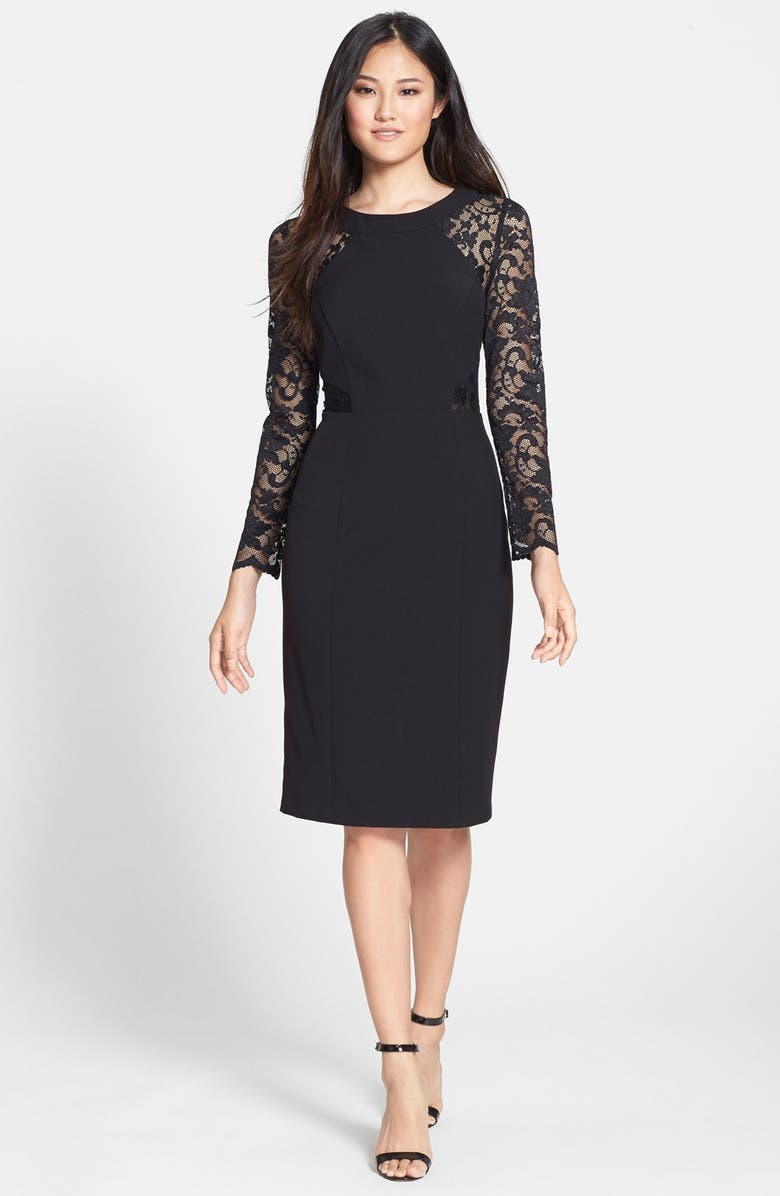 Vince Camuto Lace Inset Sheath Dress Nordstrom