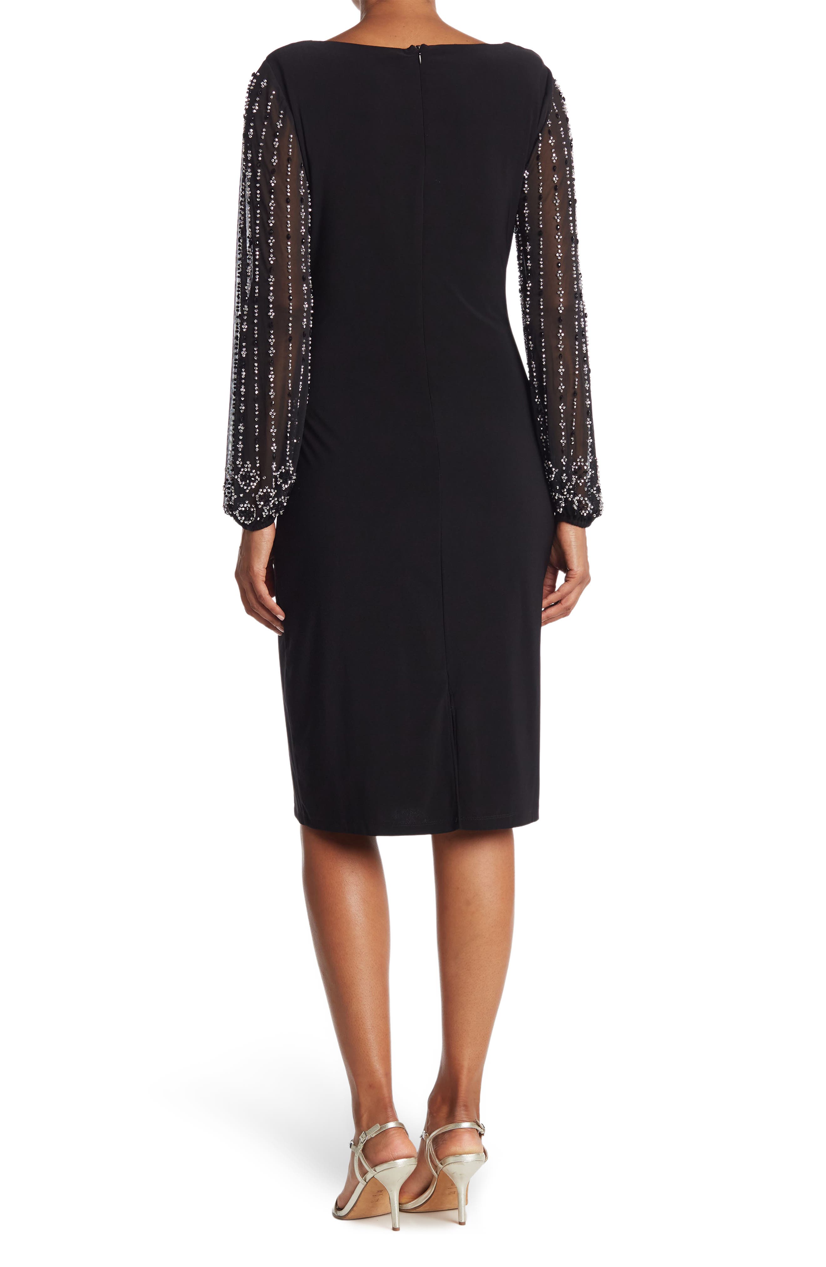 Marina Beaded Long Sleeve Sheath Dress | Nordstromrack