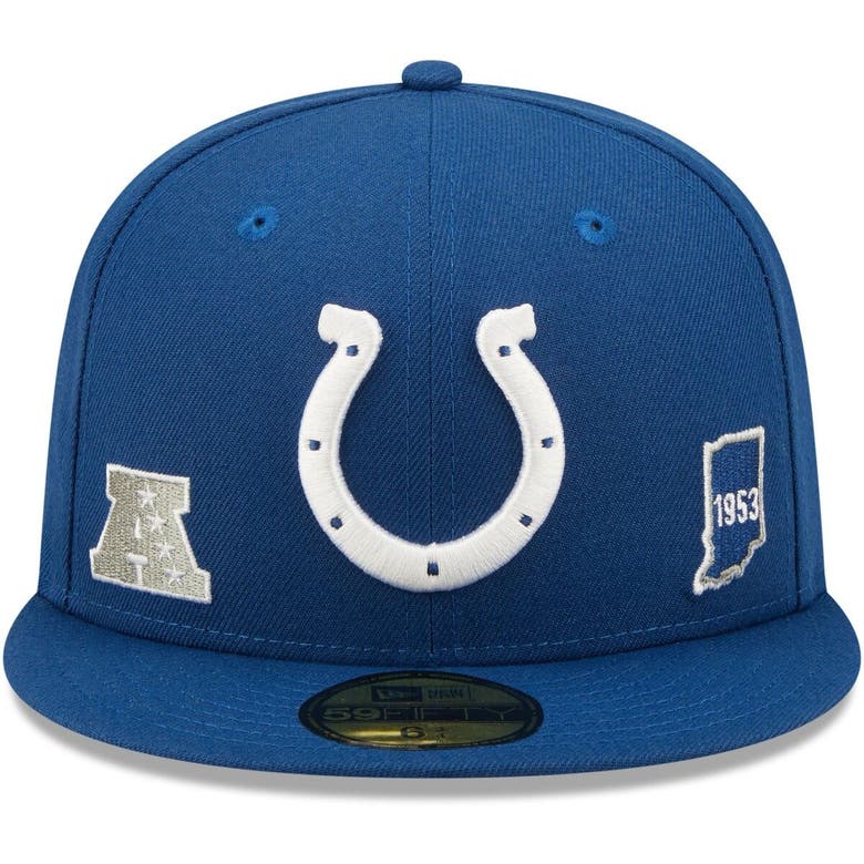New Era Royal Indianapolis Colts Identity 59fifty Fitted Hat | ModeSens