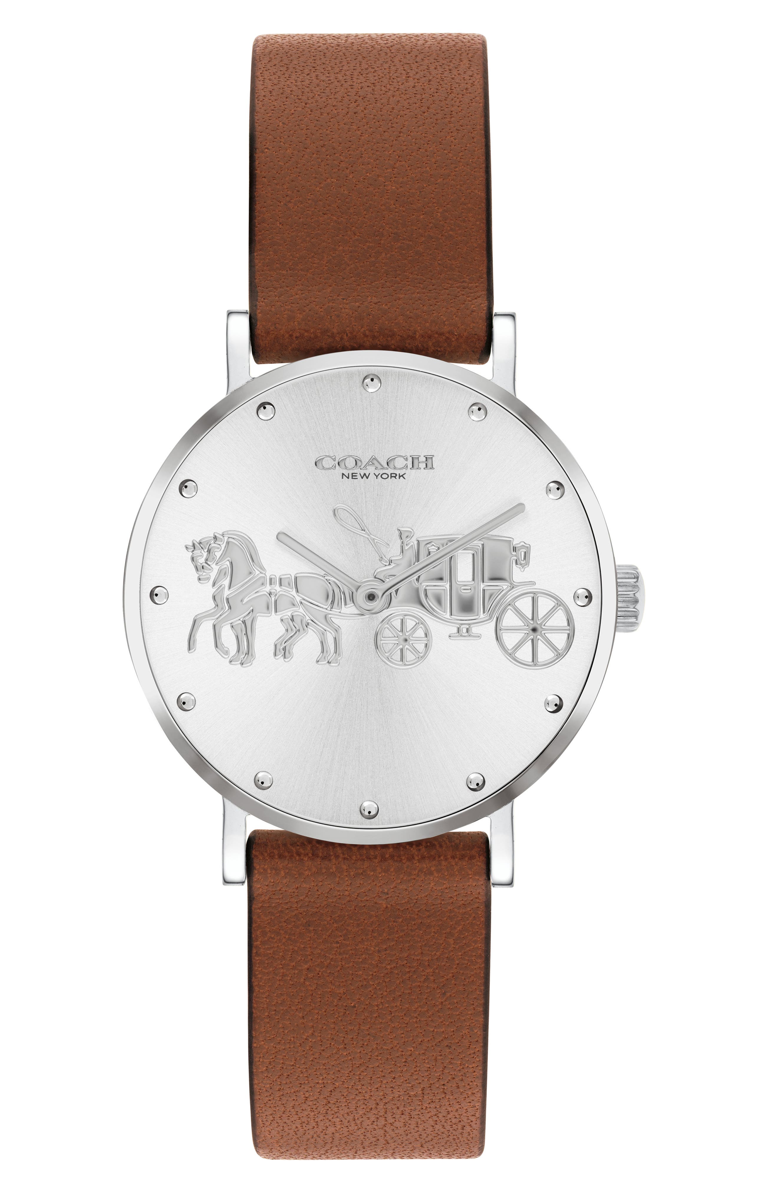COACH Perry Leather Strap Watch, 28mm | Nordstrom