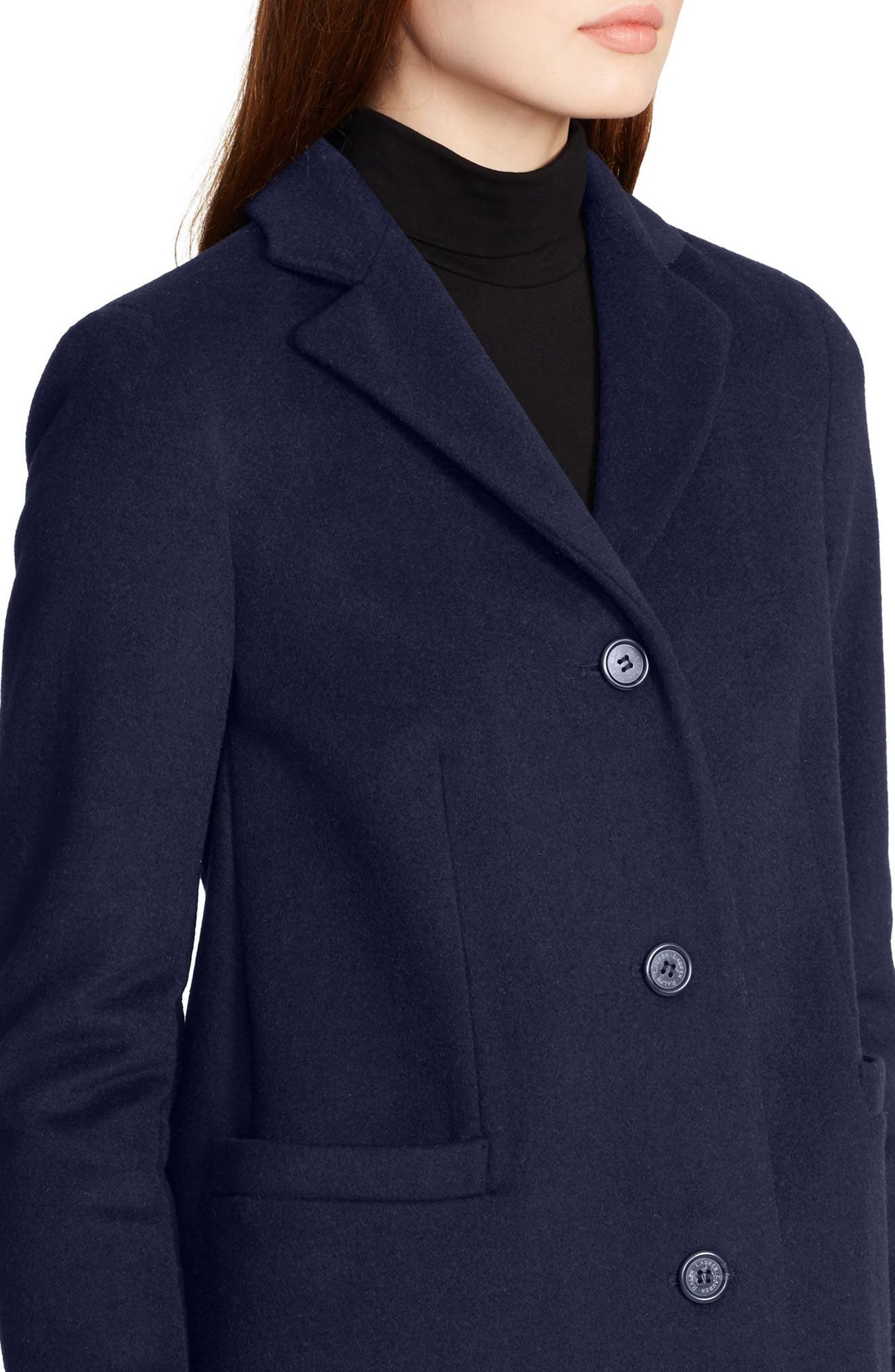 Lauren Ralph Lauren Reefer Wool Blend Coat | Nordstrom