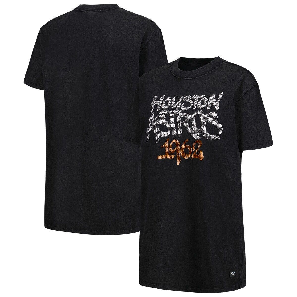 THE WILD COLLECTIVE Women's The Wild Collective Black Houston Astros T ...