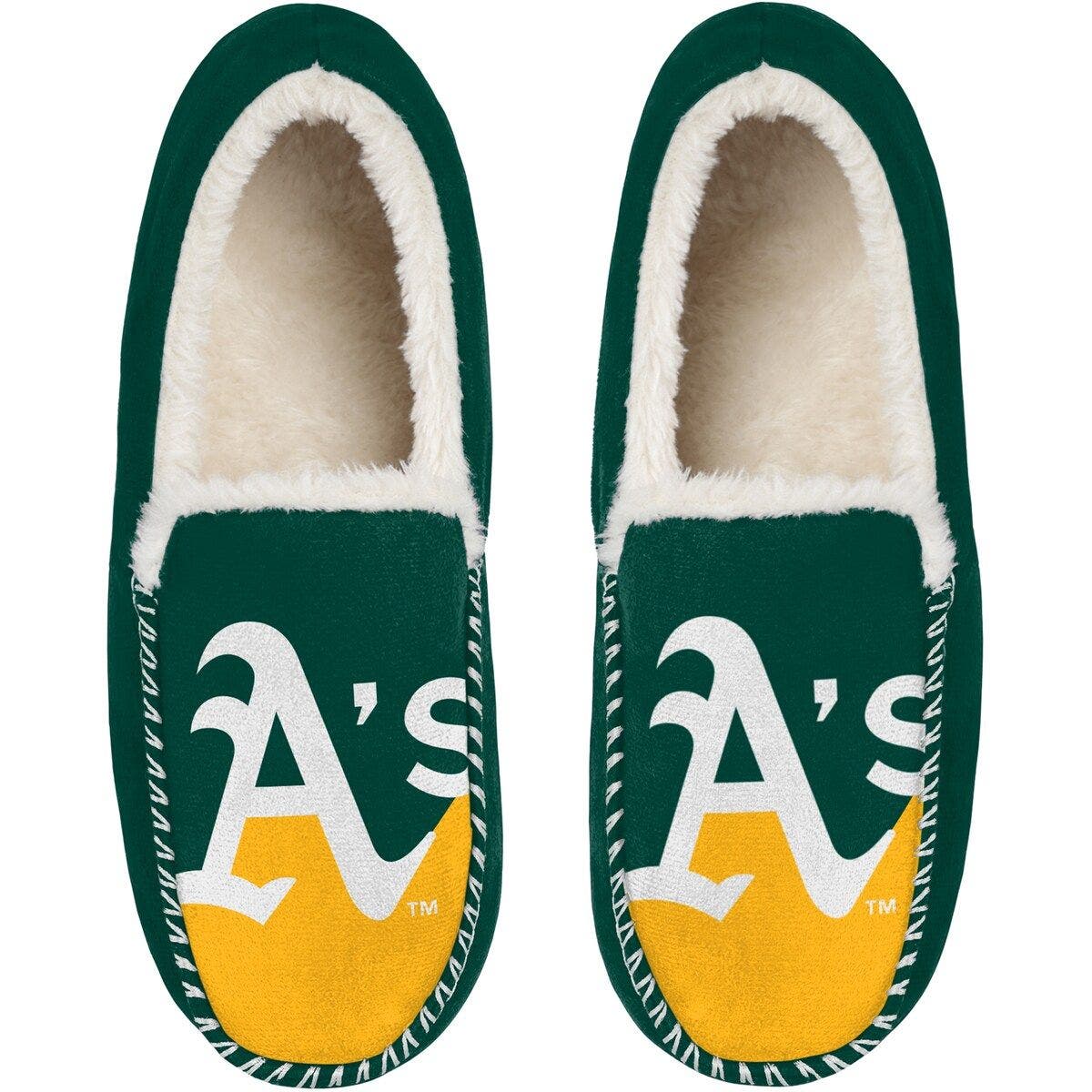 FOCO Men's FOCO Oakland Athletics Colorblock Moccasin Slippers | Nordstrom