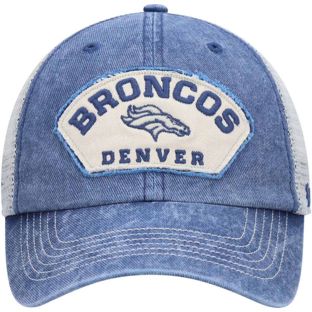 '47 Men's '47 Navy/White Denver Broncos Denali Trucker Clean Up ...