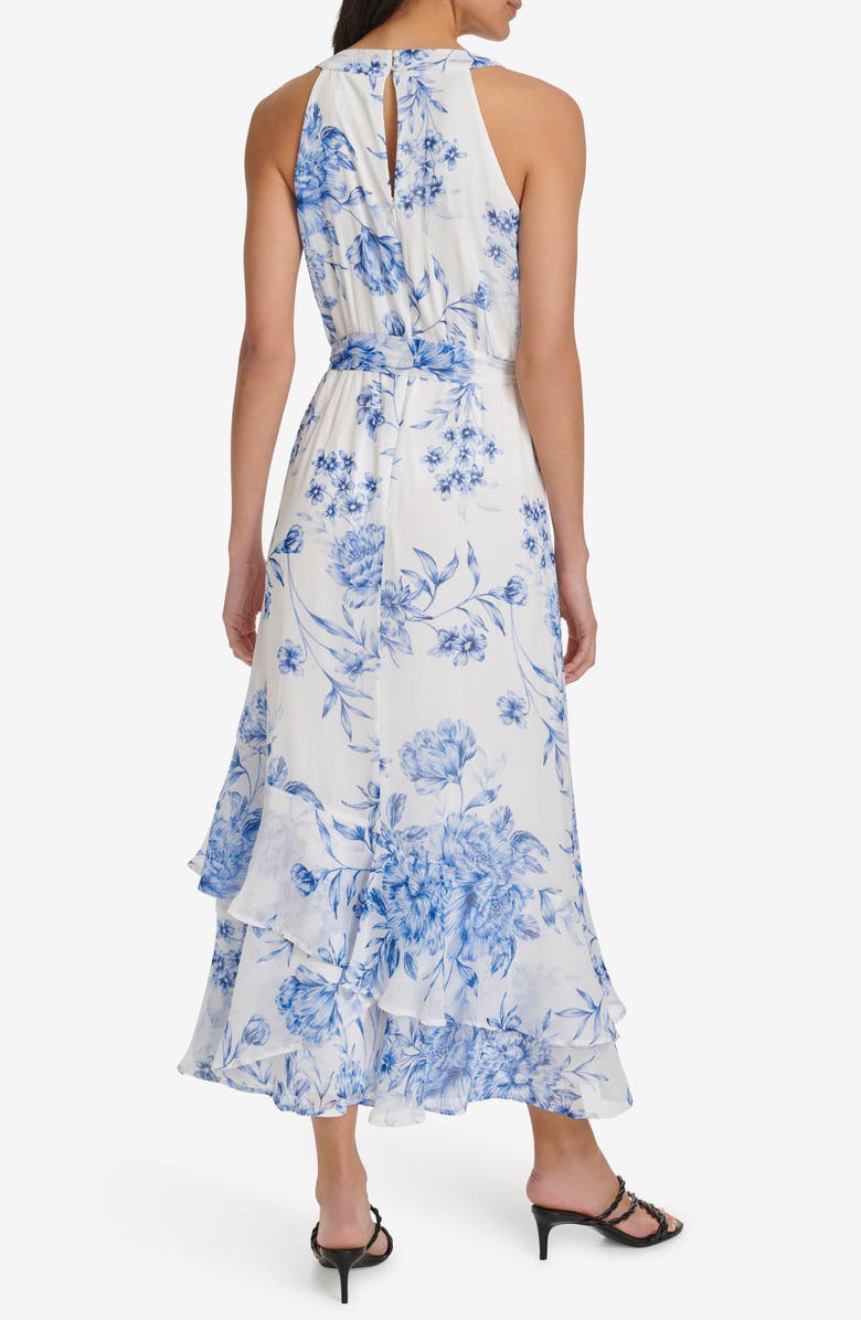 Calvin Klein Floral Chiffon Halter Dress | Nordstromrack