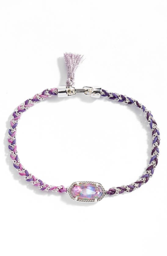 Kendra Scott Elaina Braided Friendship Bracelet In Bright Silver Lilac ...