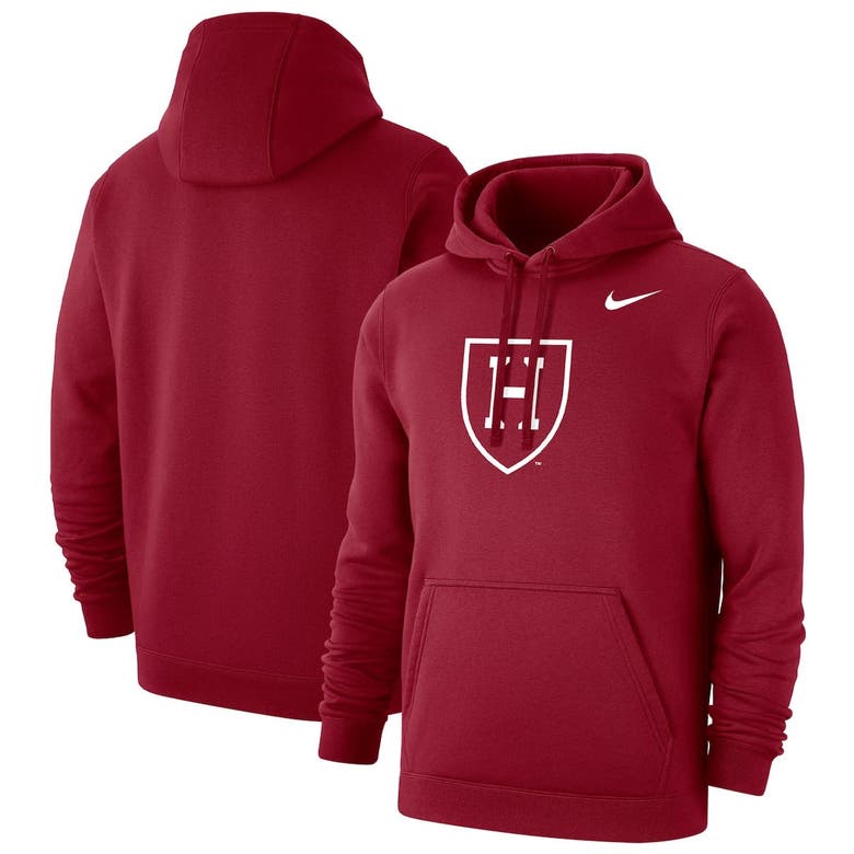 Nike Crimson Harvard Crimson Primary Logo Club Pullover Hoodie | ModeSens