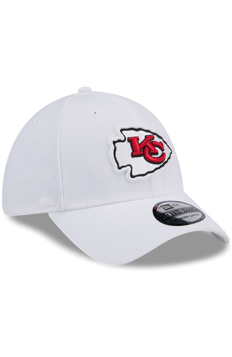 New Era Men's New Era White Kansas City Chiefs Main 39THIRTY Flex Hat ...